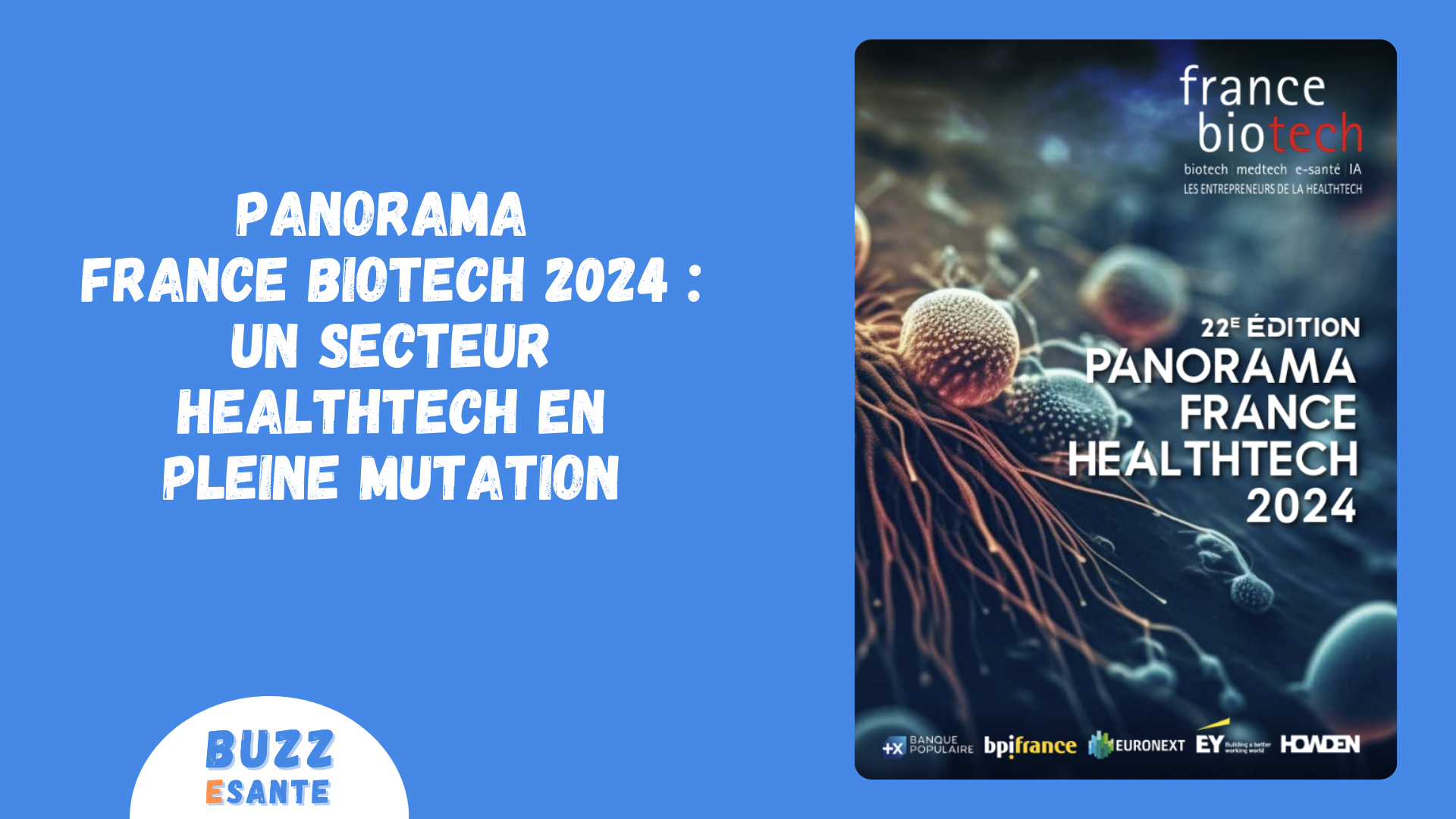 Panorama France Biotech 2024 : un secteur HealthTech en pleine mutation - Buzz-esanté